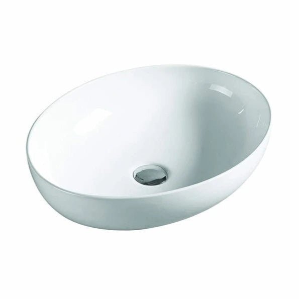 Carey 520x400mm Above Counter Gloss White Basin – RJ Bathroom